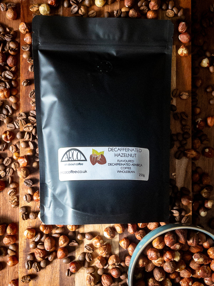 Decaffeinated Hazelnut Flavoured Coffee Beans – Arco - all about coffee